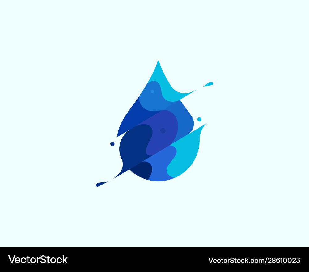 Abstract water aqua colorful modern minimal Vector Image