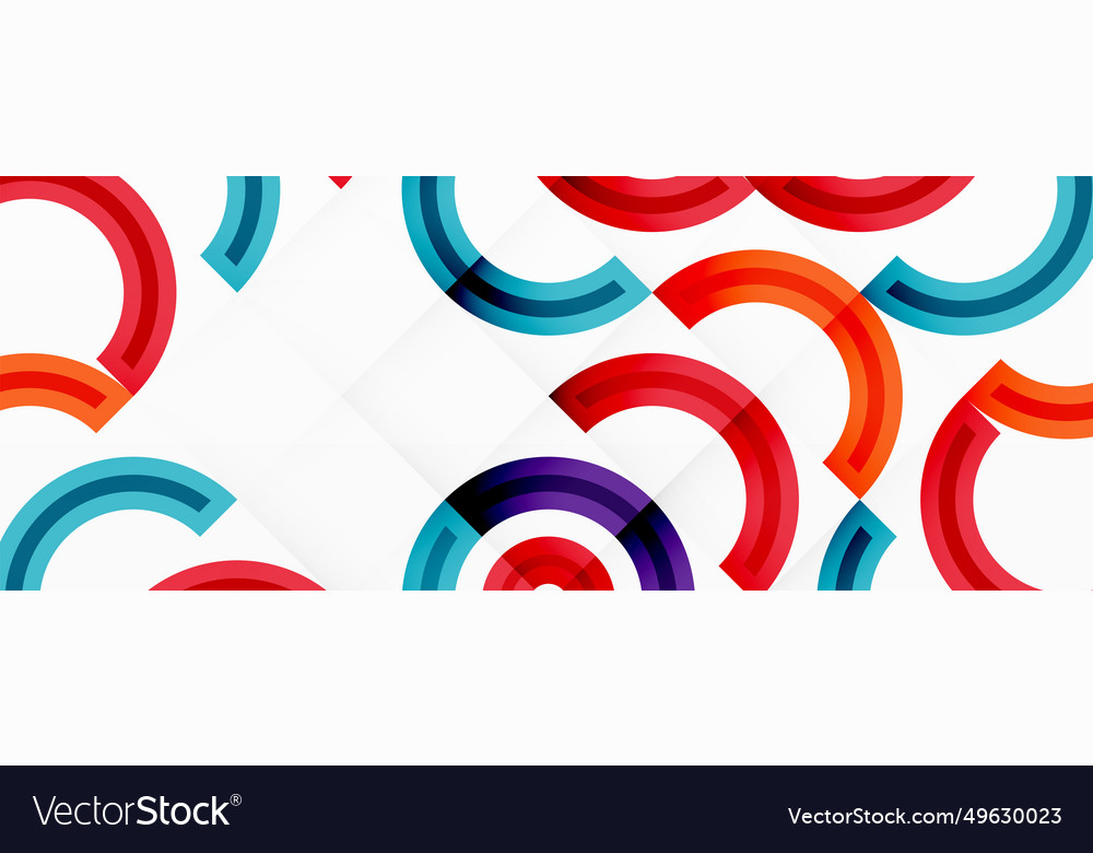 Circles are arranged in a grid pattern abstract Vector Image
