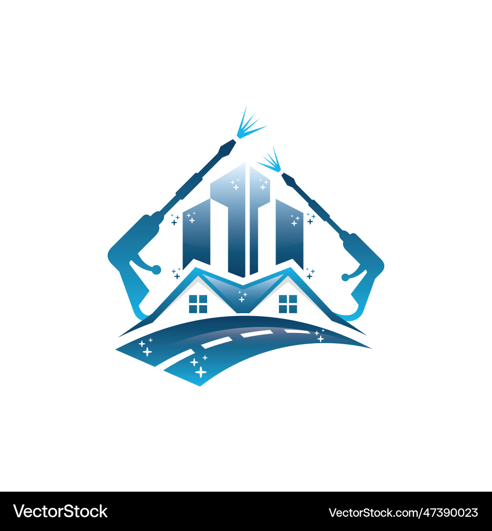 City building cleaning logo suitable design Vector Image