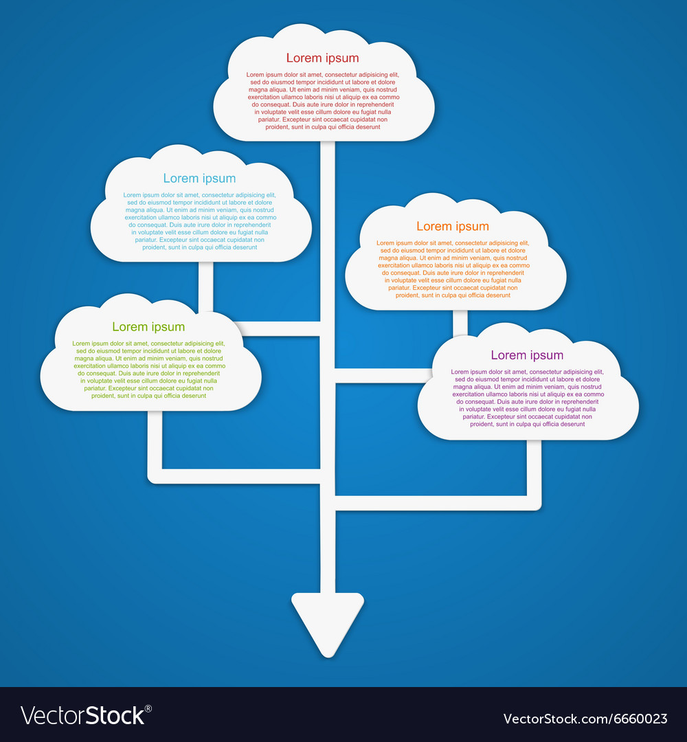 Cloud computing concept modern design template Vector Image