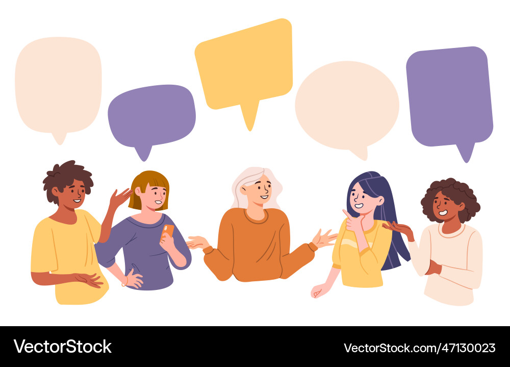Collection of talking people Royalty Free Vector Image