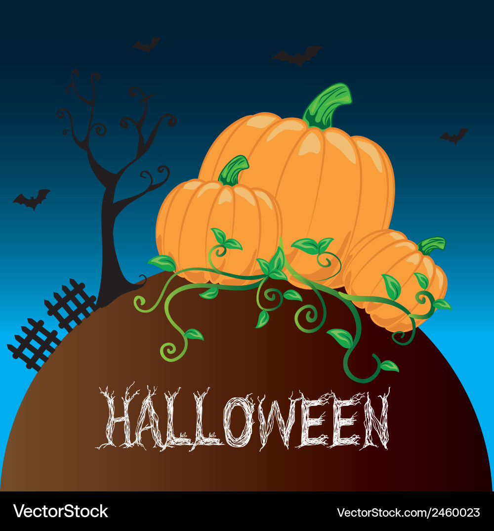 Halloween icons over sky background Royalty Free Vector