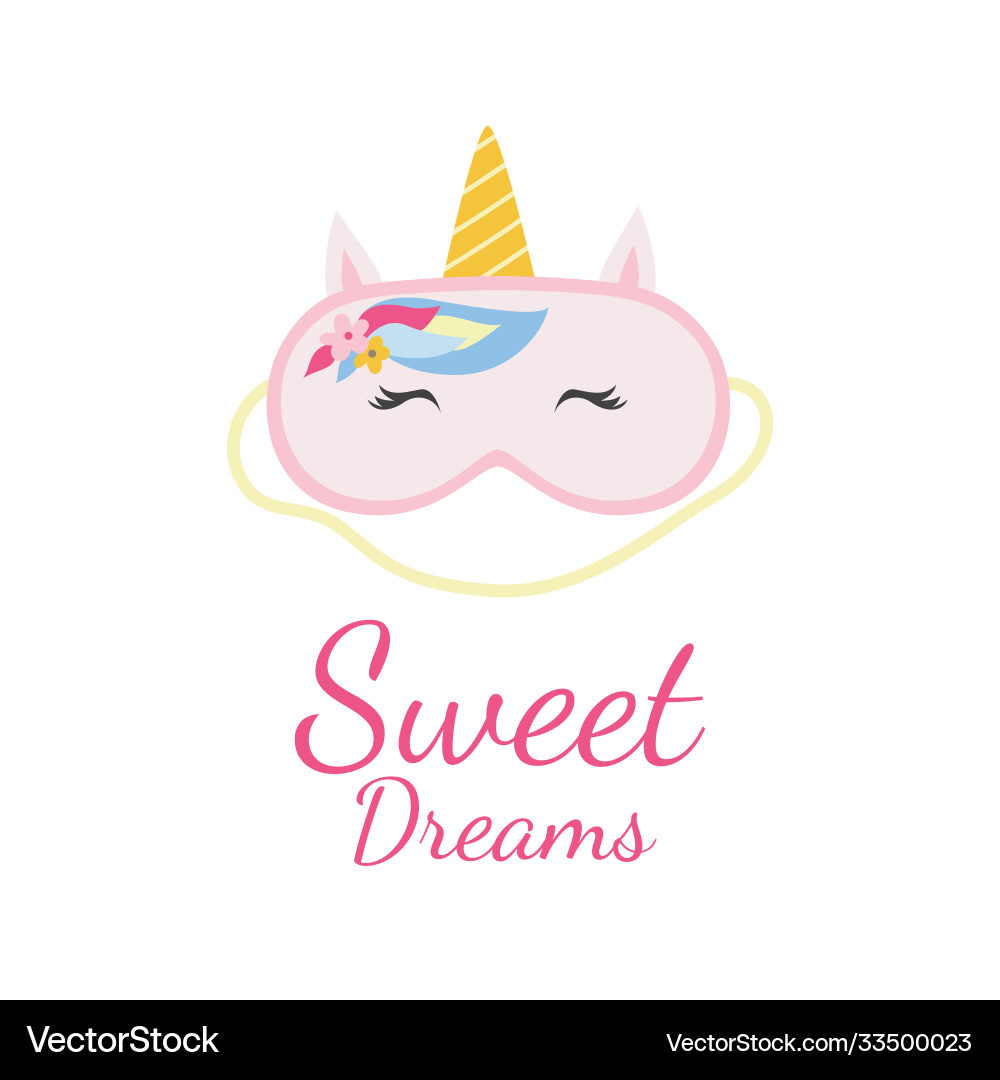 Icon cute pink sleep mask Royalty Free Vector Image