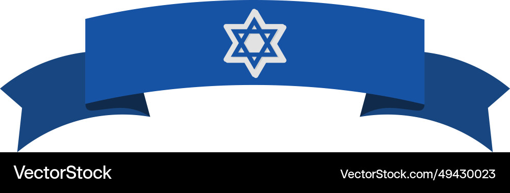 Israel peace flag banner Royalty Free Vector Image