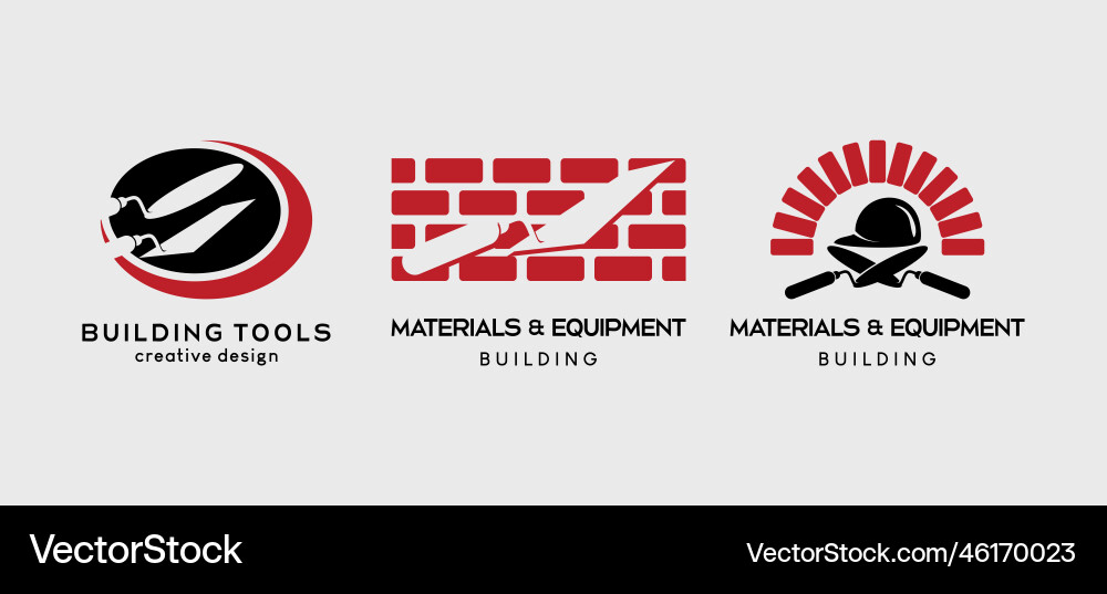 Logo design for building tools and materials Vector Image