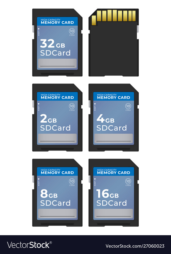 Memory card Royalty Free Vector Image - VectorStock