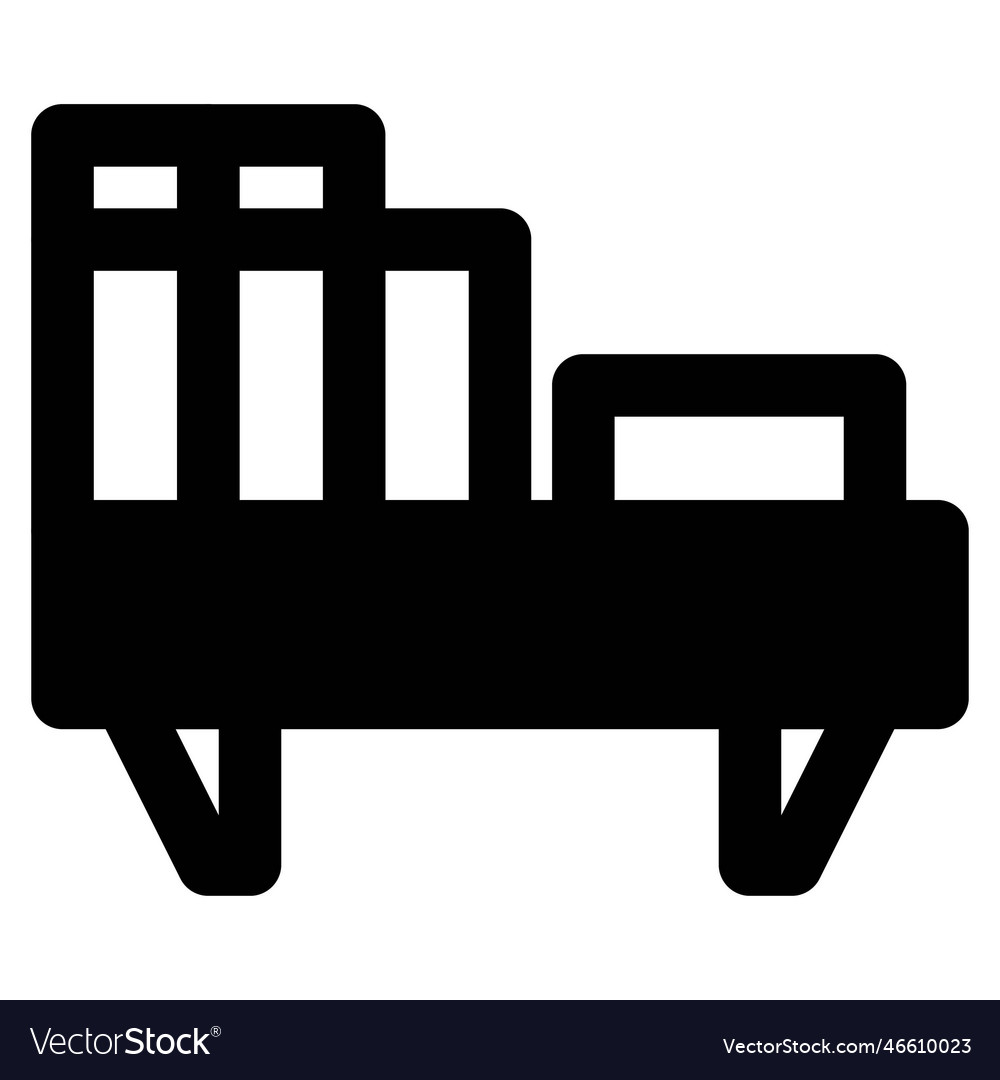 Wall mounted rack for storage books Royalty Free Vector