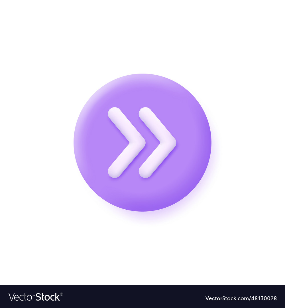 3d icon of arrow isolated on white background Vector Image