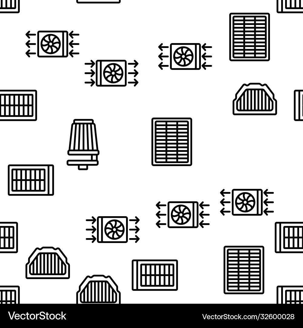 Air filter and airflow seamless pattern Royalty Free Vector