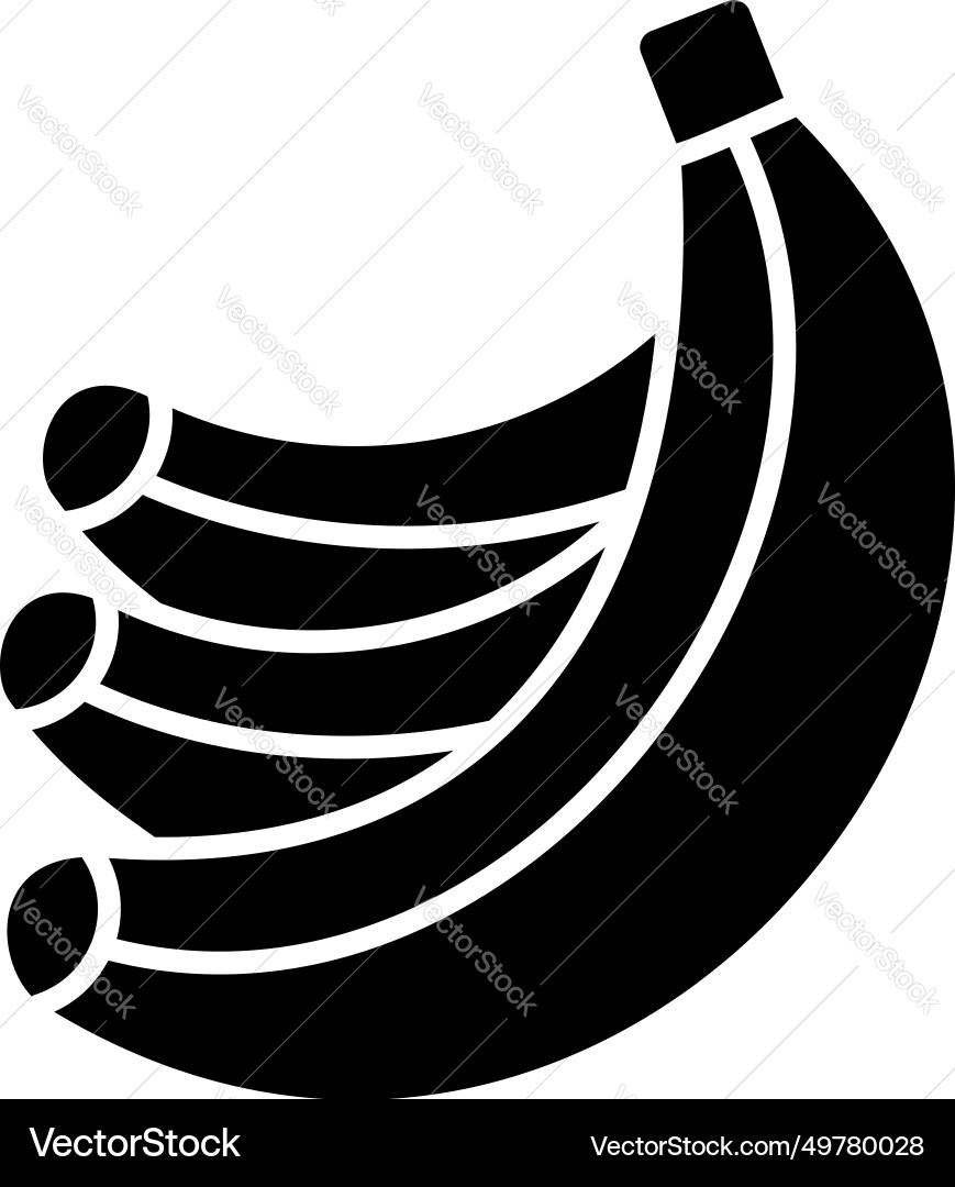 Bananas glyph icon pictogram symbol visual Vector Image
