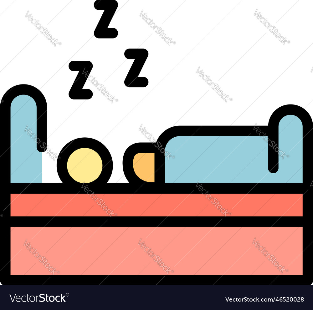 Bedtime icon flat Royalty Free Vector Image - VectorStock