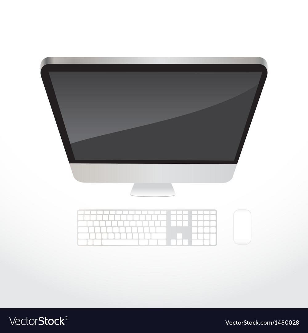 Desktop computer Royalty Free Vector Image - VectorStock