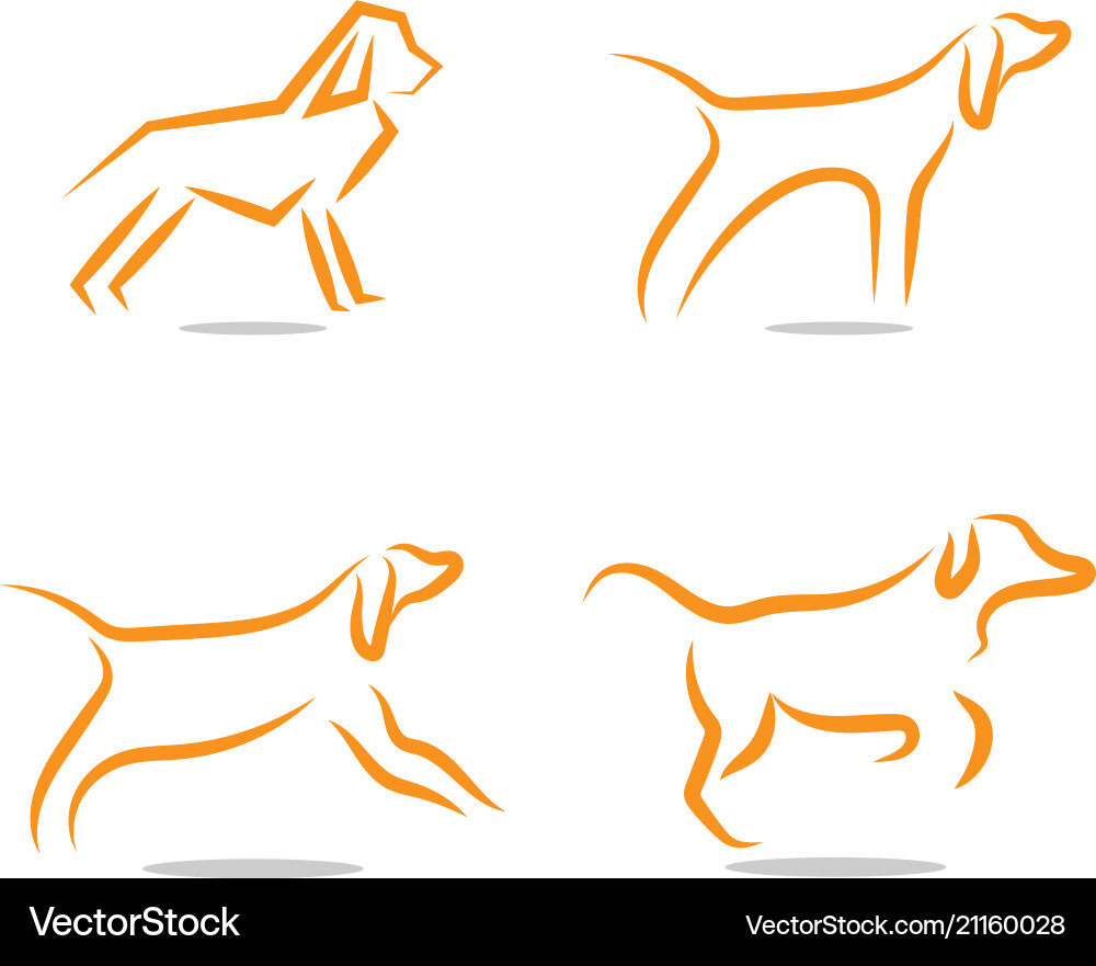 Dog logo and icon design concept template Vector Image