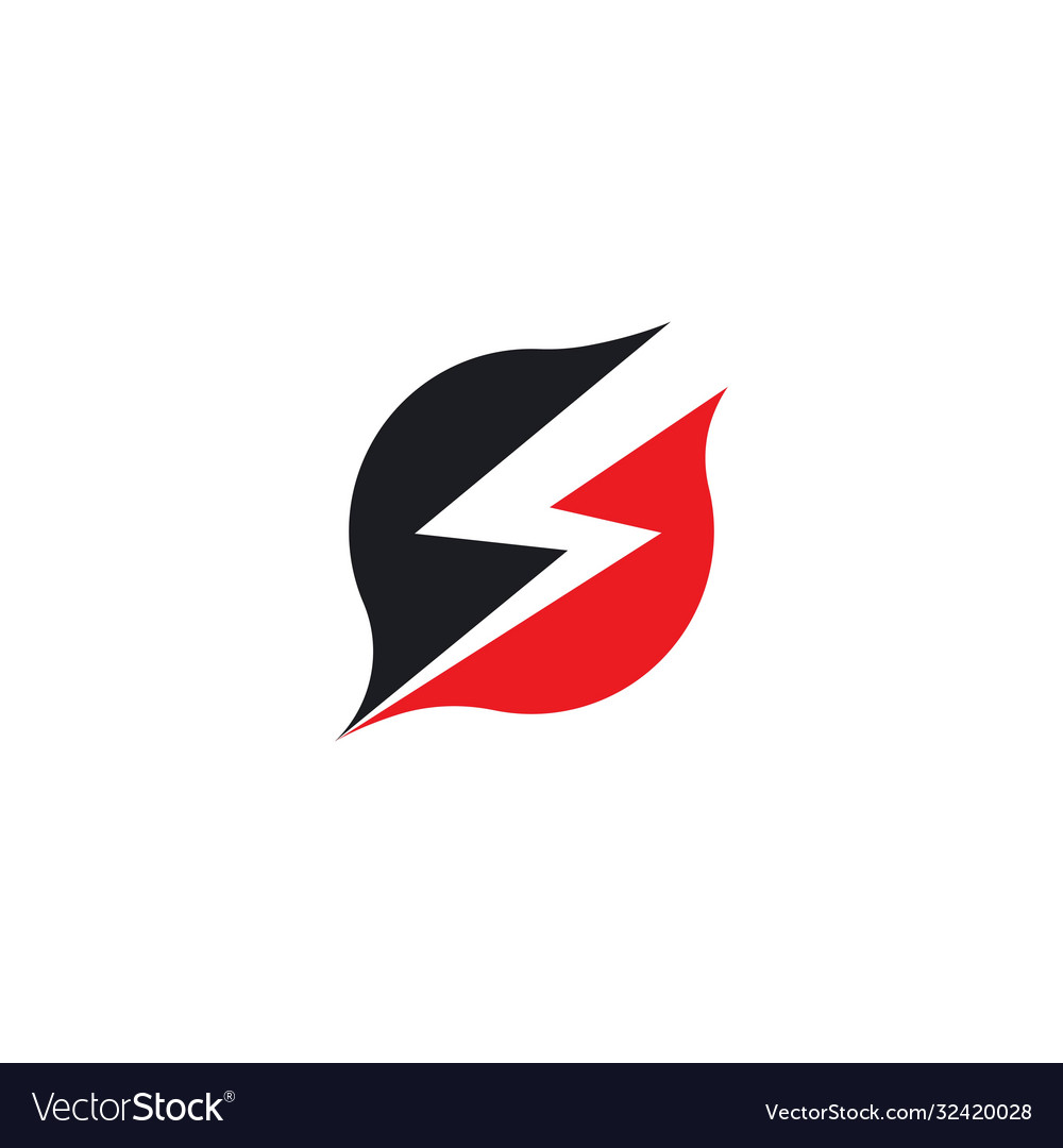 Lightning logo template Royalty Free Vector Image