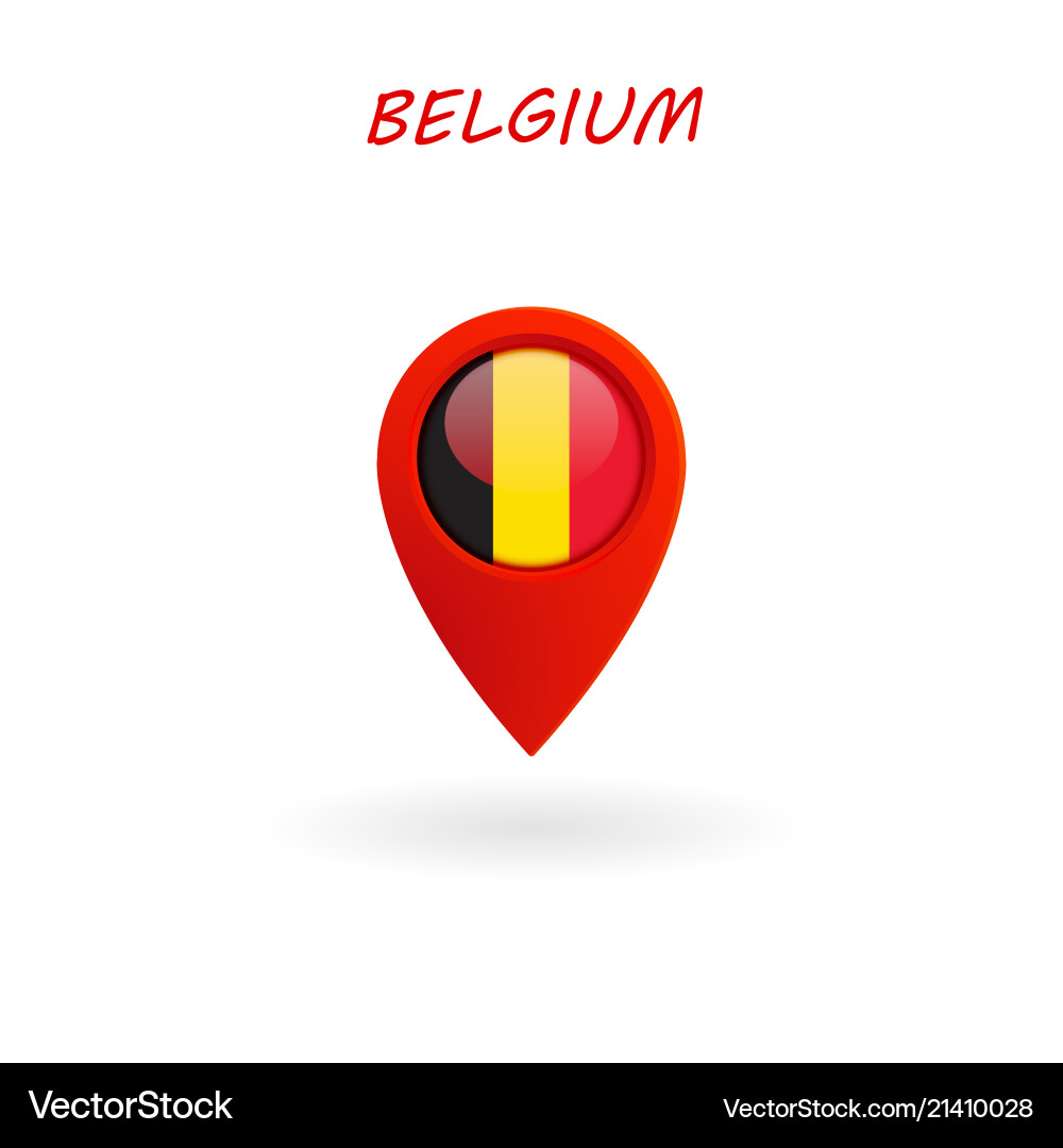 Location icon for belgium flag eps file Royalty Free Vector