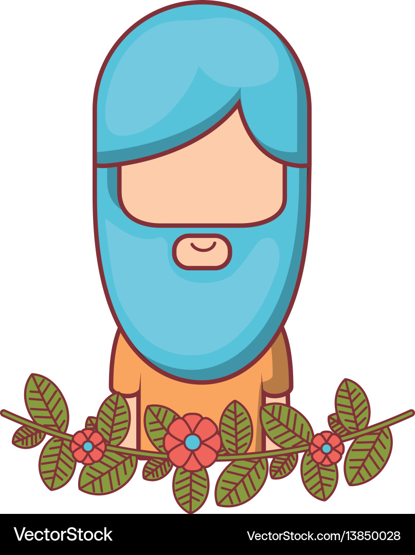 Man peace and love relax Royalty Free Vector Image