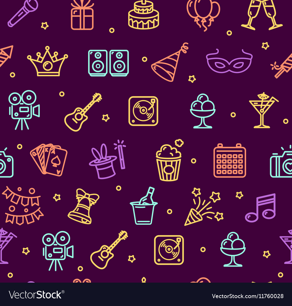 Party background pattern Royalty Free Vector Image