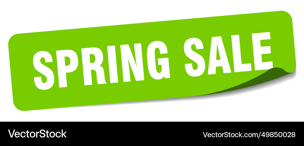Spring sale sticker spring sale label Royalty Free Vector