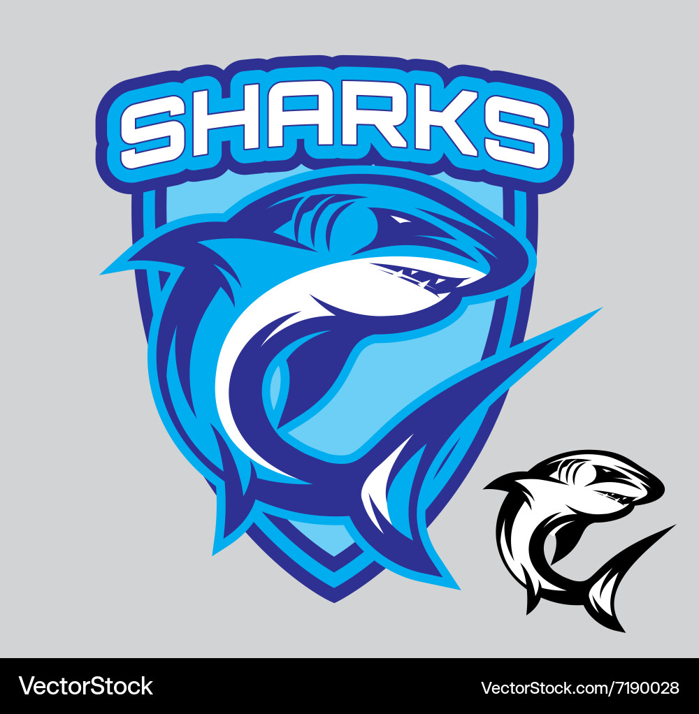 Stylish emblems for sports teams with a Royalty Free Vector