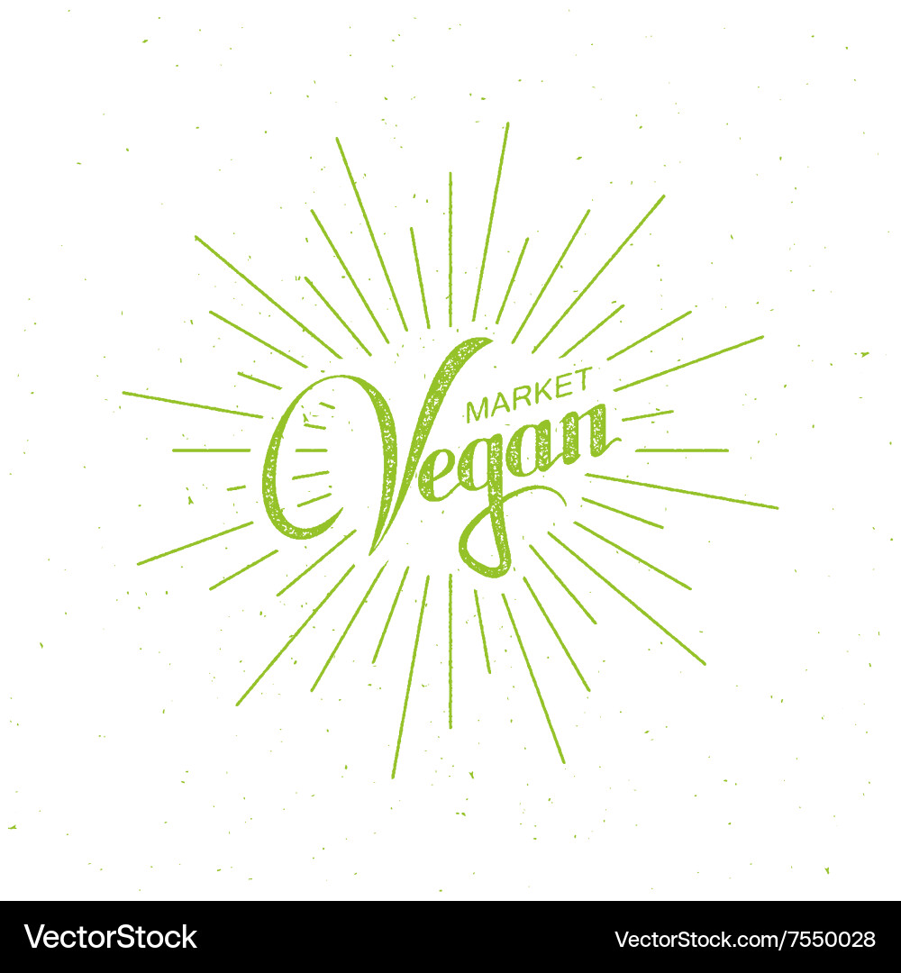 Vegan market sign Royalty Free Vector Image - VectorStock