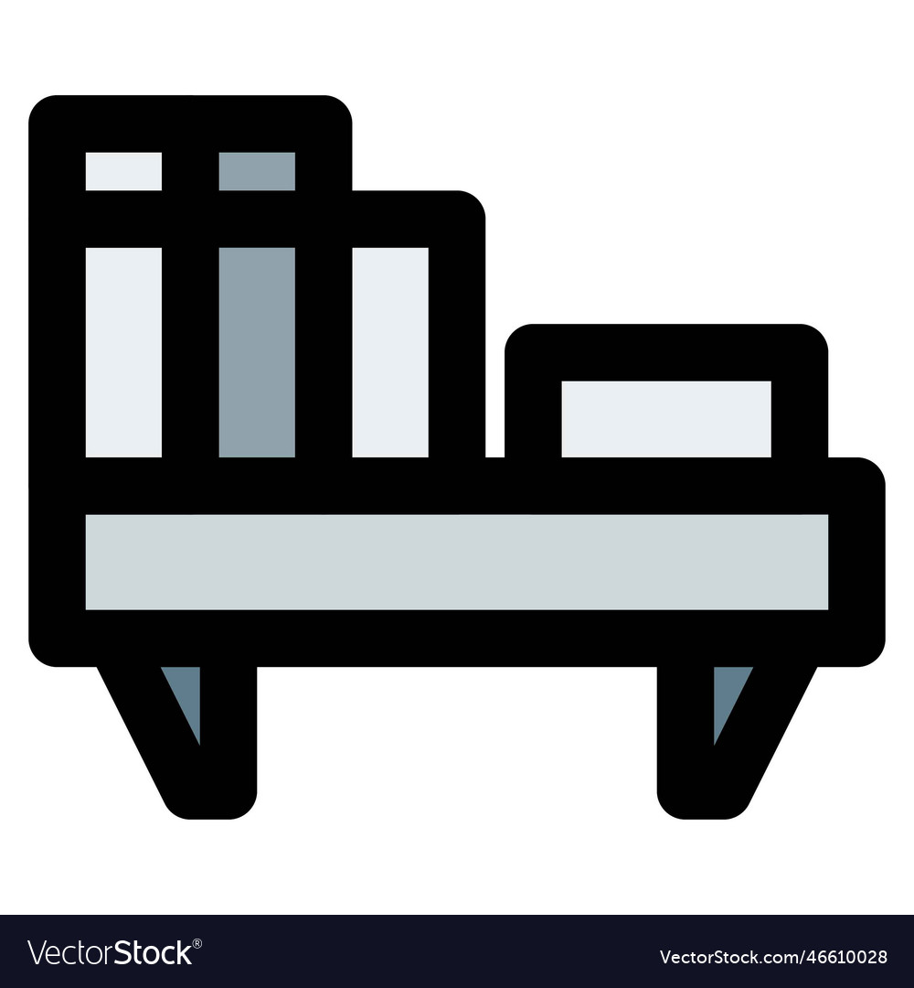 Wall mounted rack for storage books Royalty Free Vector