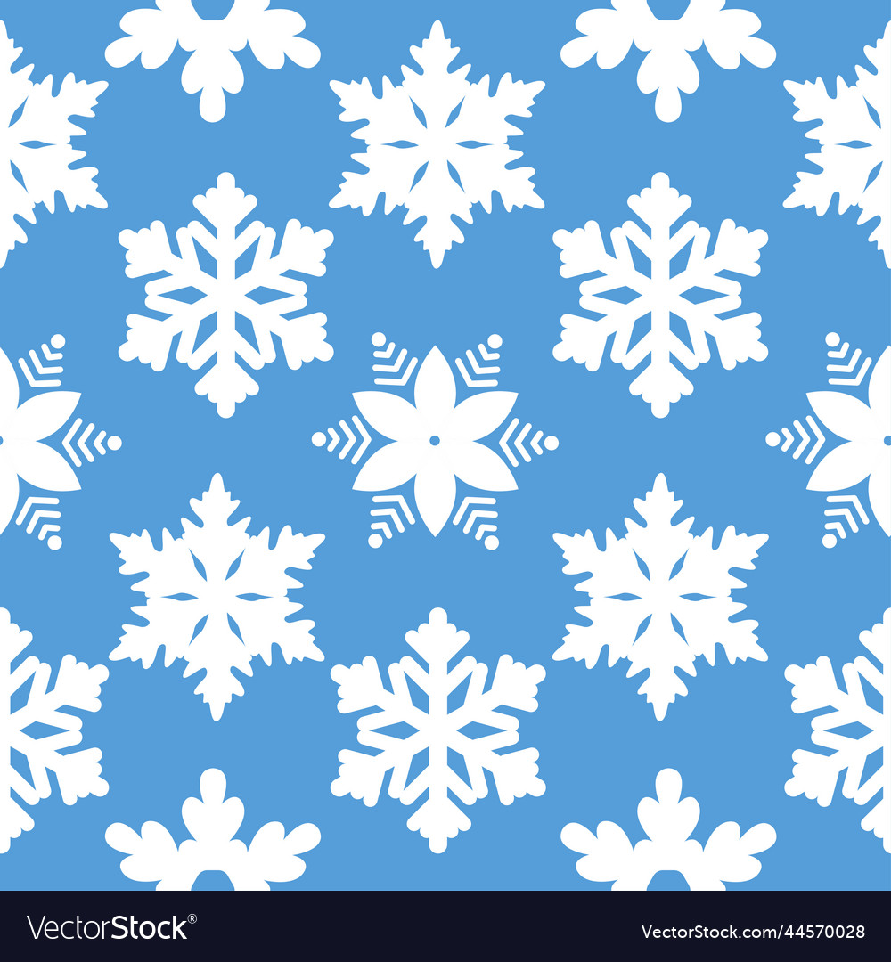 Winter seamless snowflake pattern snow Royalty Free Vector Winter seamless snowflake pattern snow Royalty Free Vector