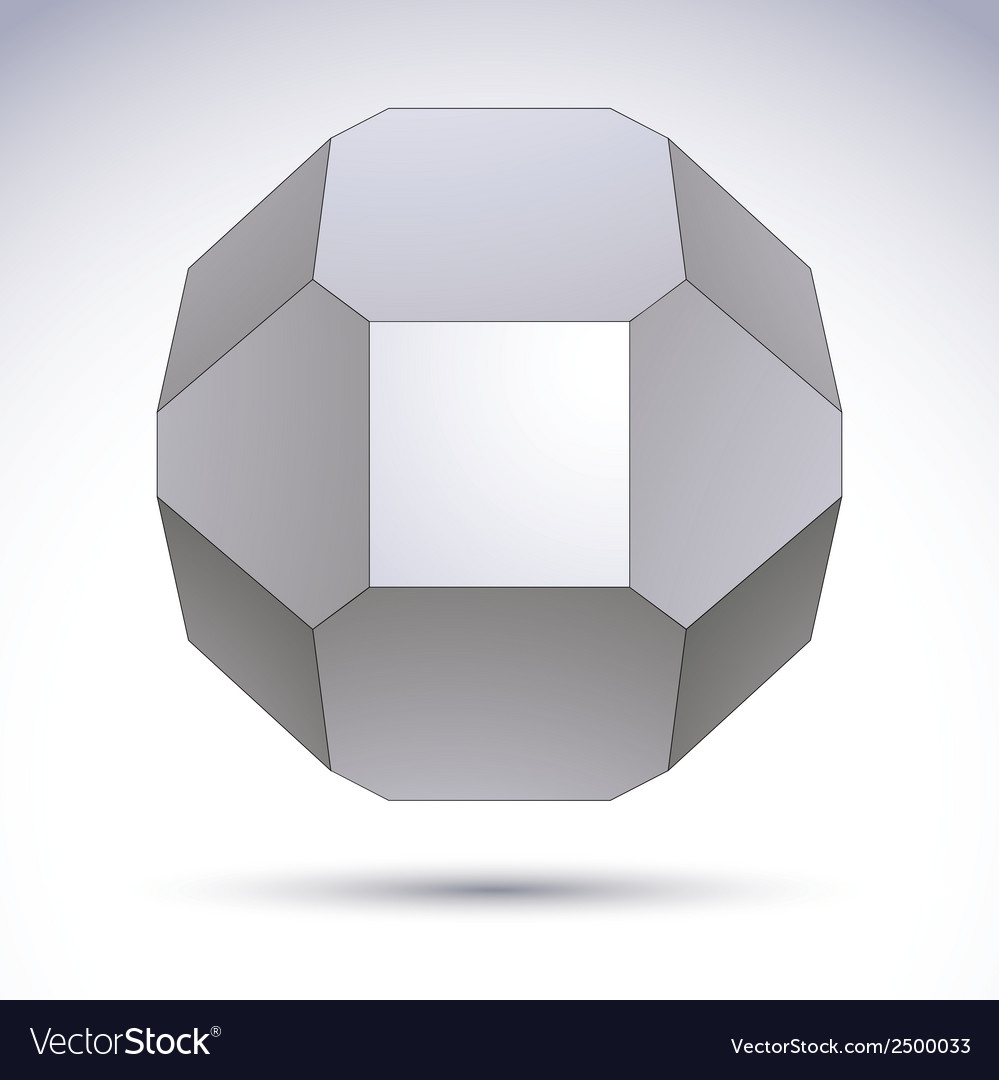 Abstract 3d object design element template Vector Image