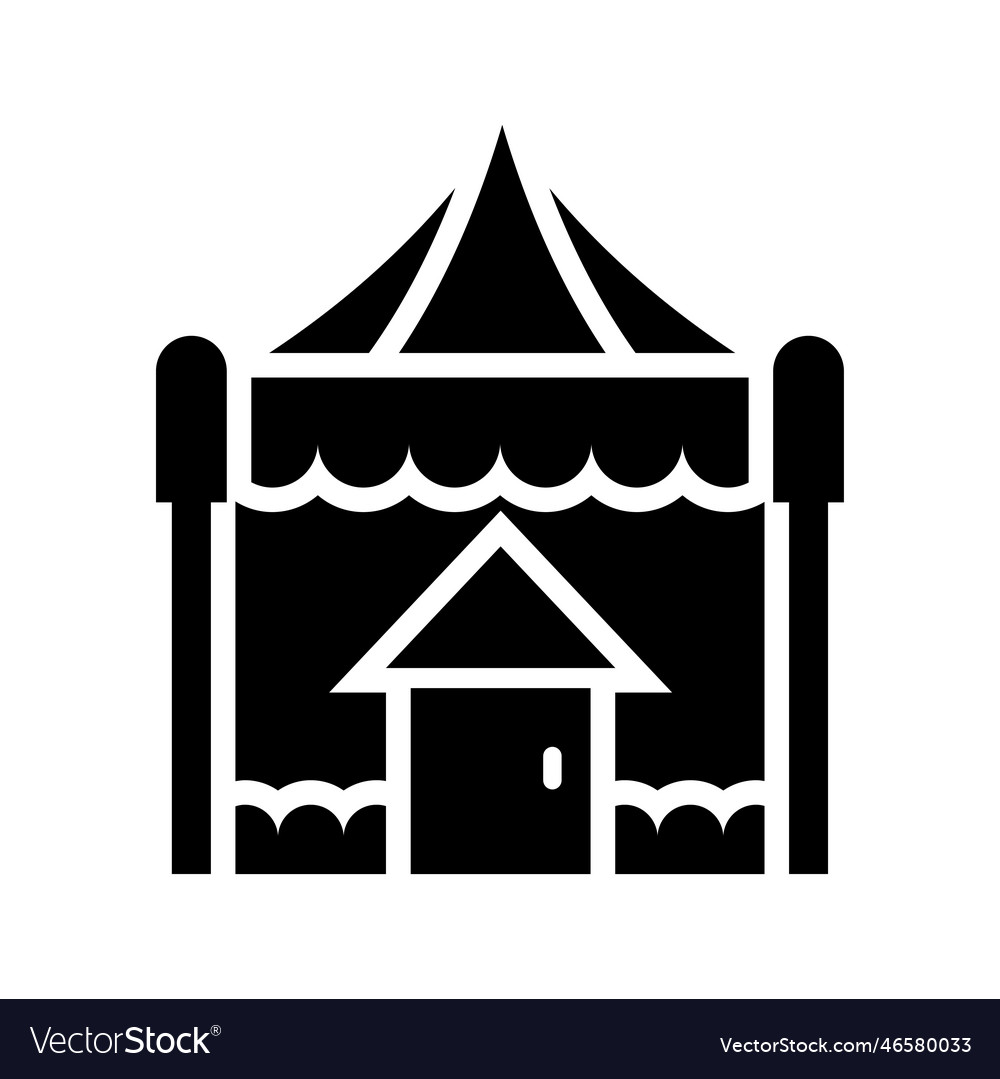 Canopy solid icon style eps Royalty Free Vector Image