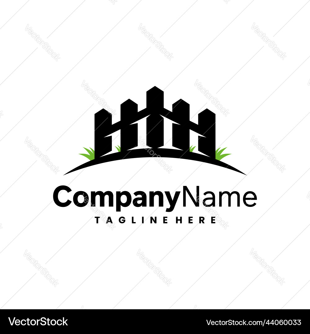 Creative fence logo for business template Vector Image