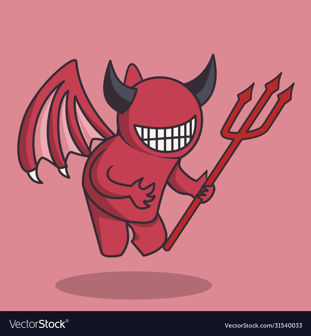 Cute islamic devil Royalty Free Vector Image - VectorStock