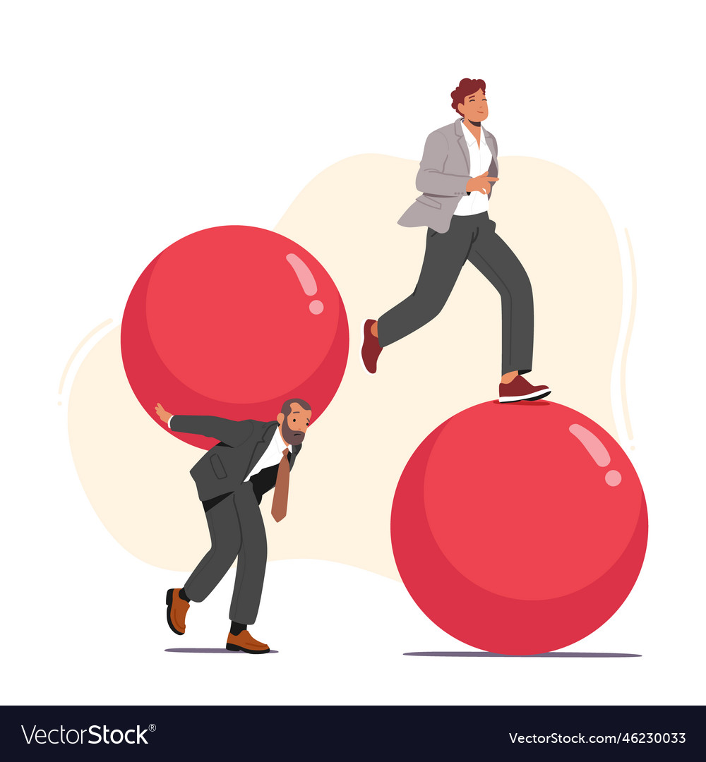 Hard and easy problems solving concept business Vector Image