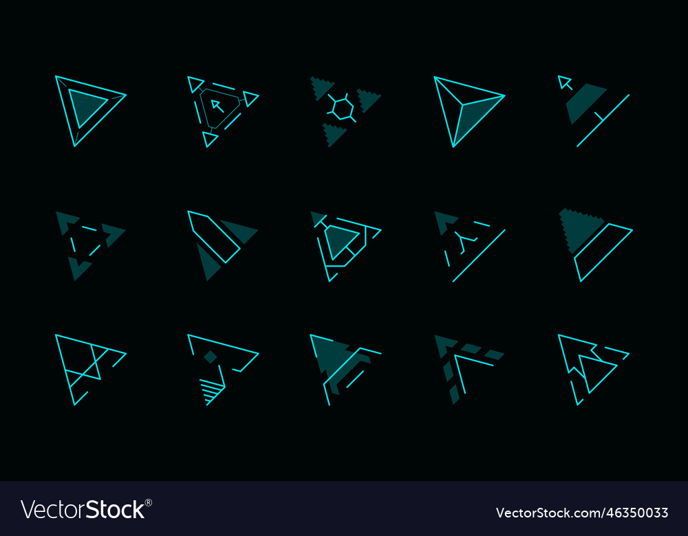 Hud game cursor interface pointer sign Royalty Free Vector
