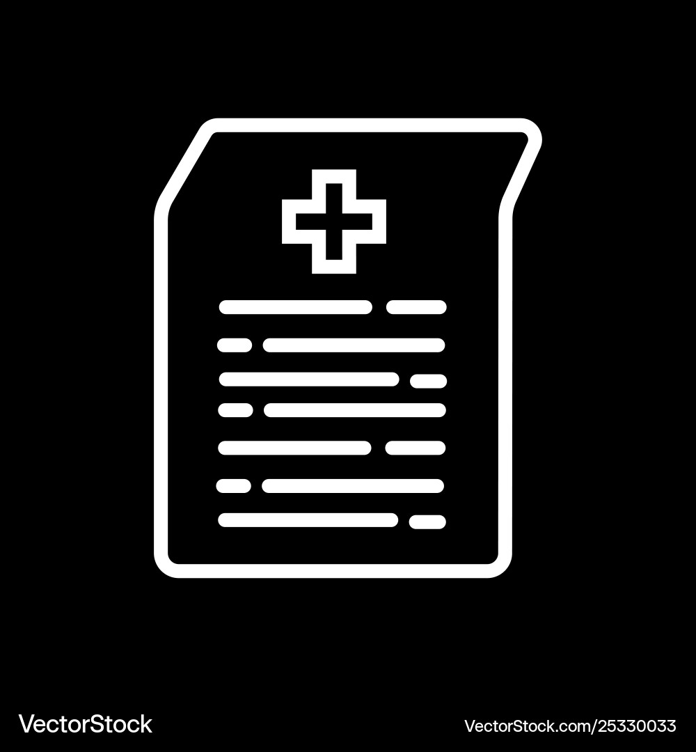 Medical history icon- icon Royalty Free Vector Image