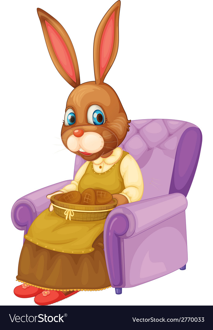 Rabbit sitting Royalty Free Vector Image - VectorStock