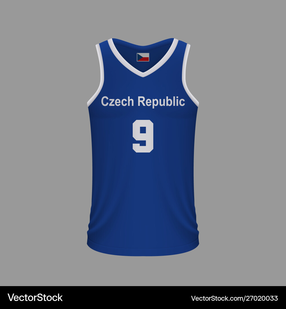 Realistic basketball shirt Royalty Free Vector Image