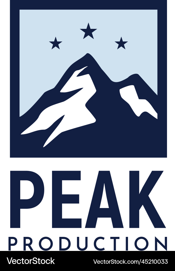 Summit everest alpine top peak mountain logo Vector Image