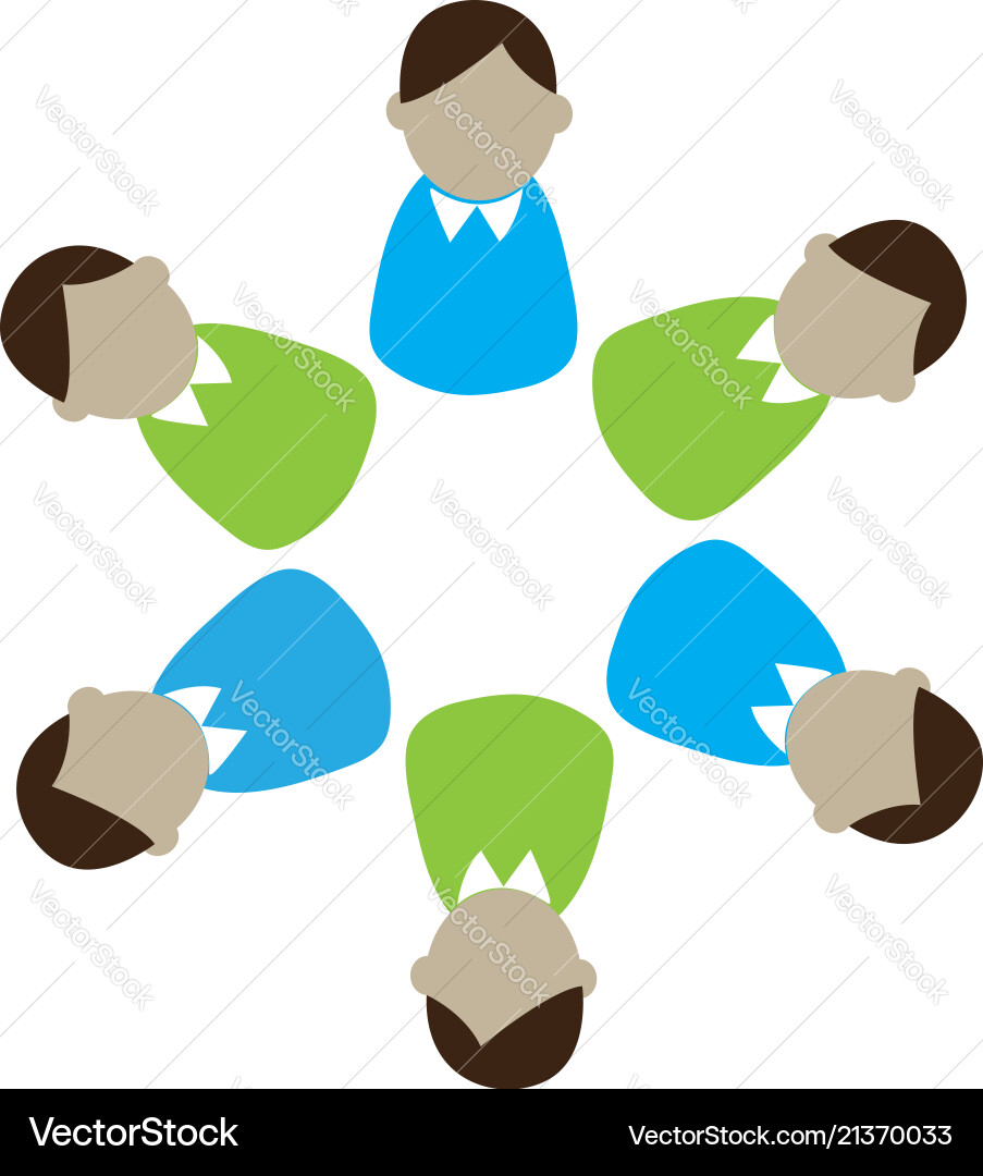Teamwork executives business meeting people Vector Image