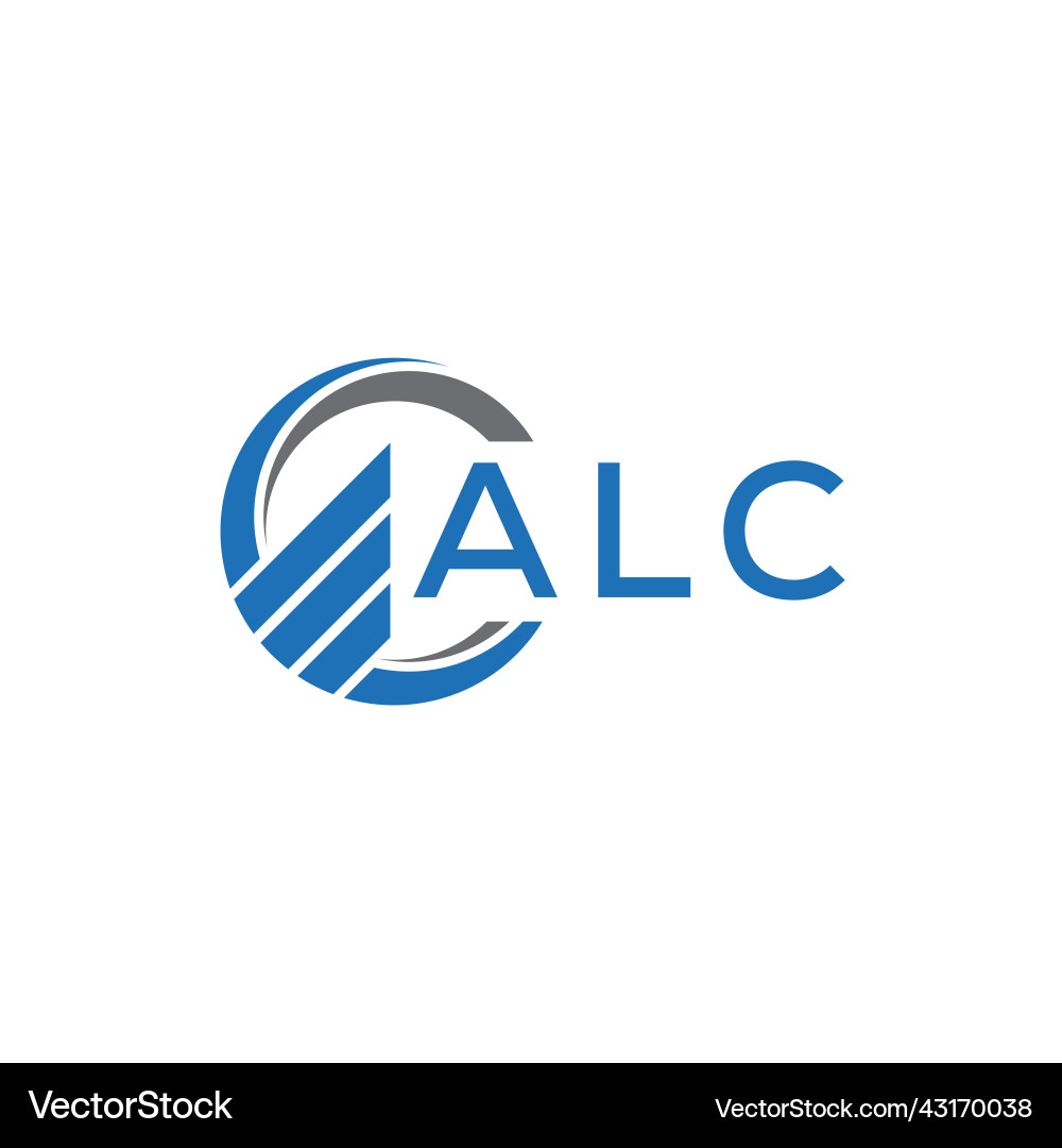 Alc flat accounting logo design on white Vector Image
