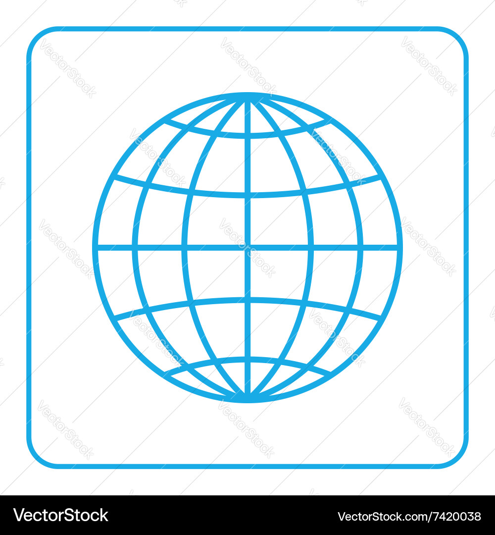 Earth globe icon global world sign Royalty Free Vector Image
