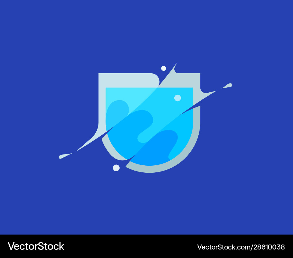 Glass water colorful modern minimal Royalty Free Vector