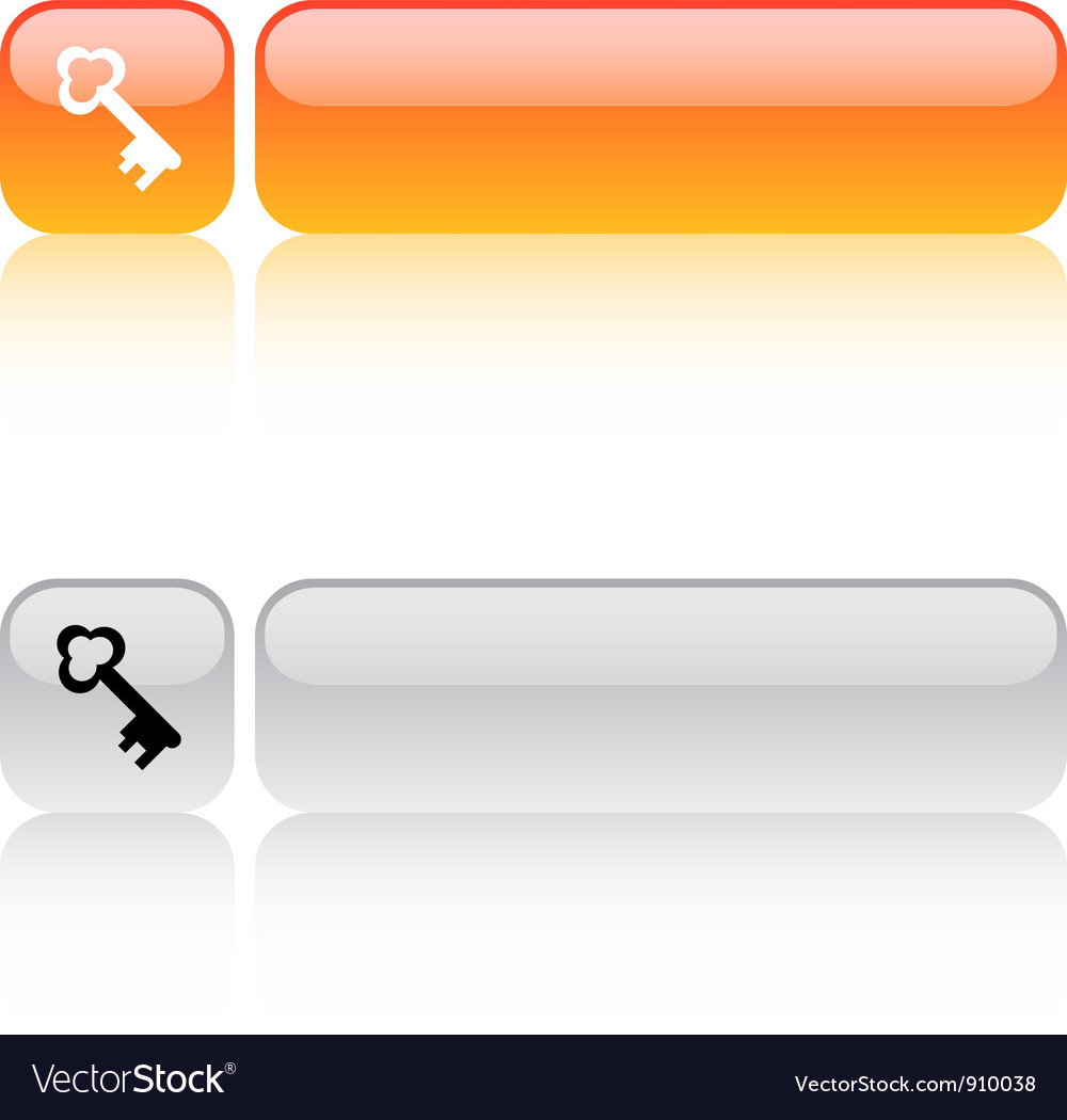 Key square button Royalty Free Vector Image - VectorStock