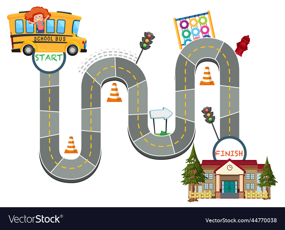 Maze game template for kids Royalty Free Vector Image