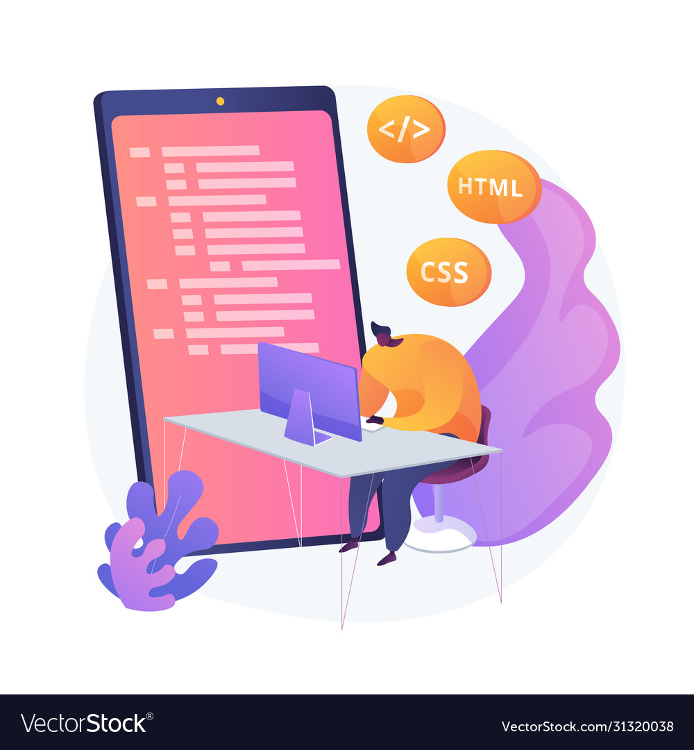 Mobile application development concept Royalty Free Vector