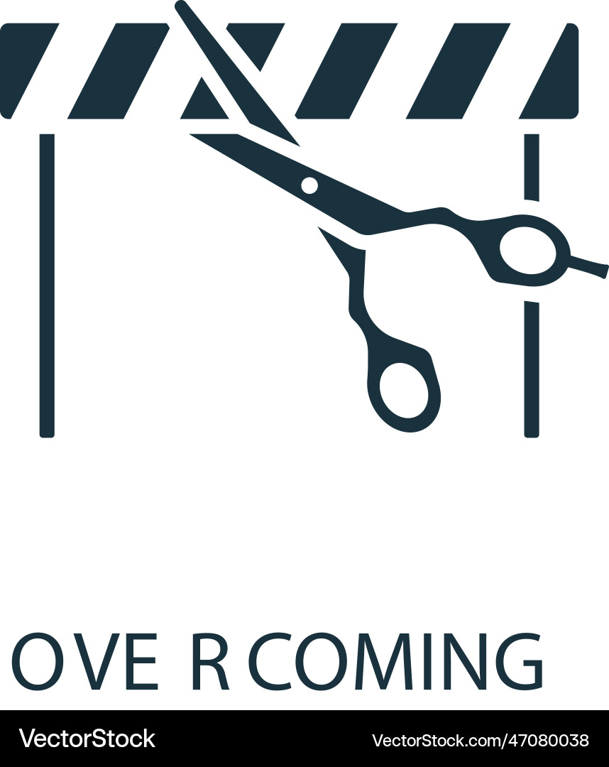 Overcoming icon monochrome simple sign from Vector Image