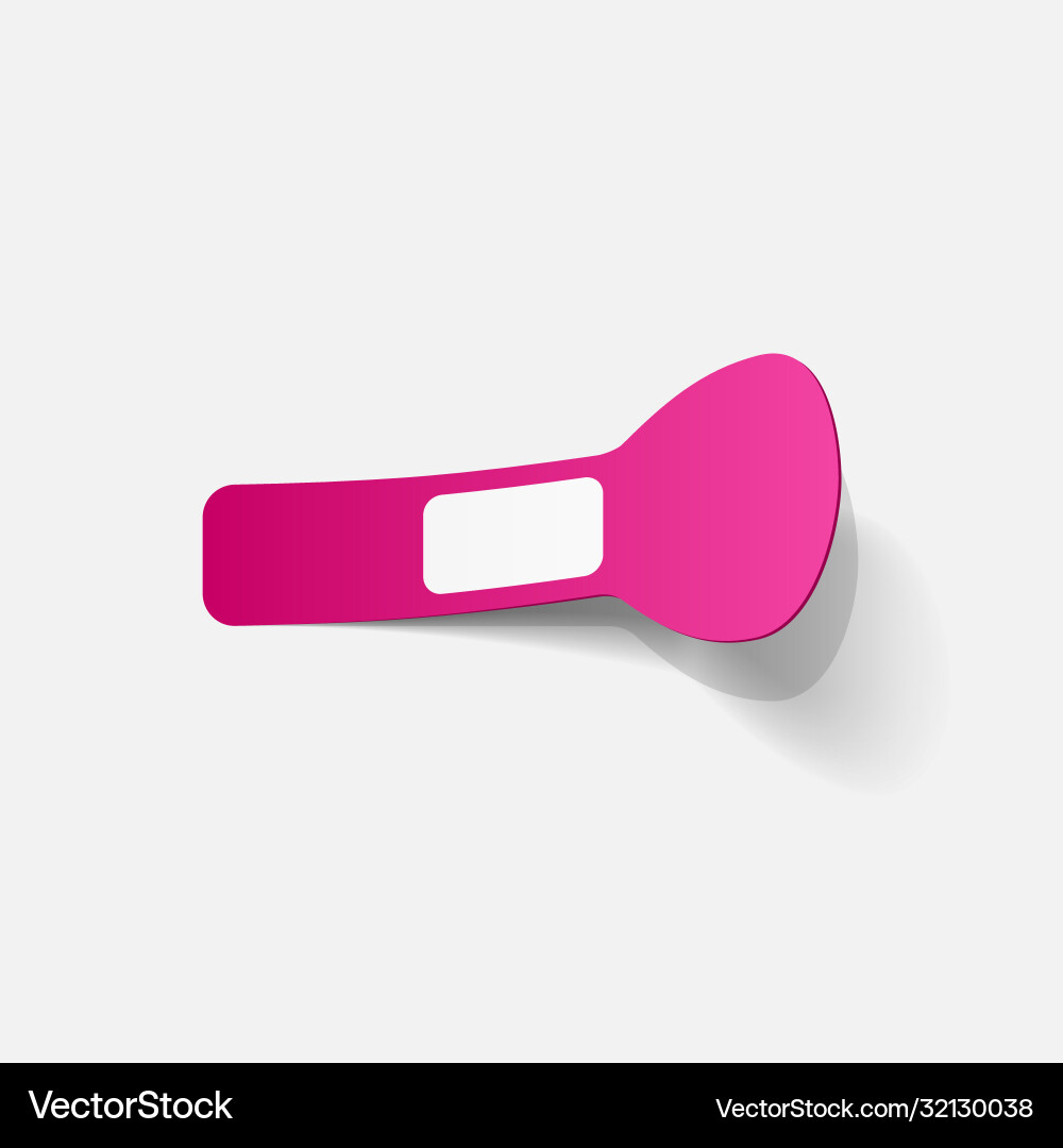 Realistic paper sticker brush for makeup Vector Image