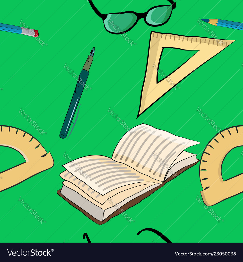 School seamless pattern Royalty Free Vector Image