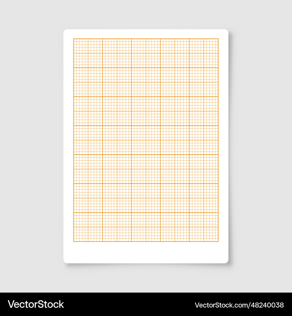 Sheet of graph paper with grid millimeter Vector Image
