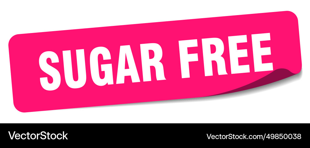 Sugar free sticker sugar free label Royalty Free Vector