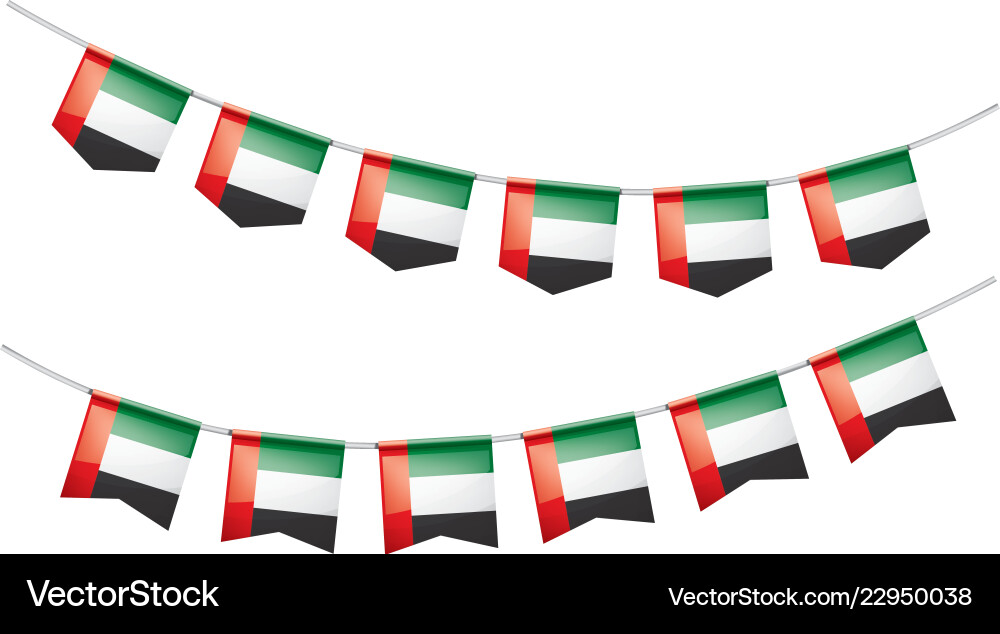 United arab emirates flag Royalty Free Vector Image