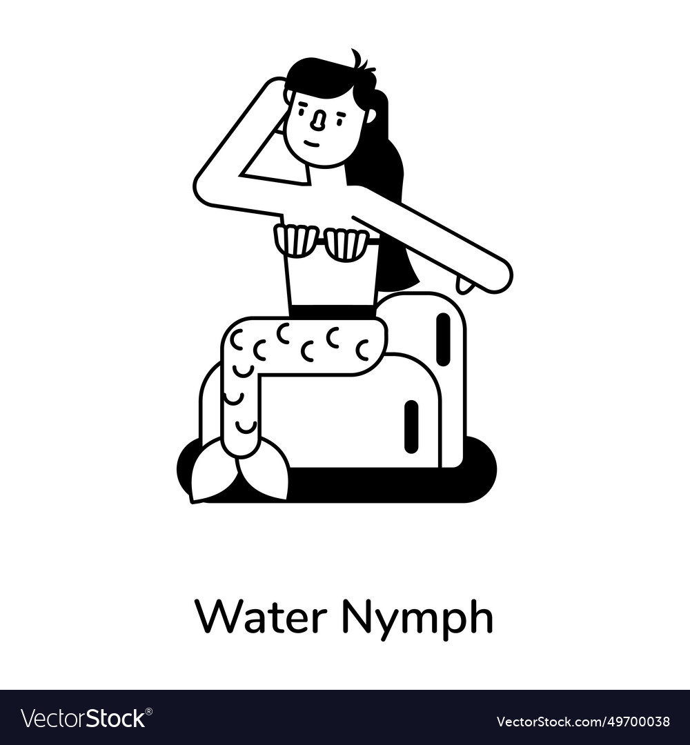Water Nymph Royalty Free Vector Image Vectorstock
